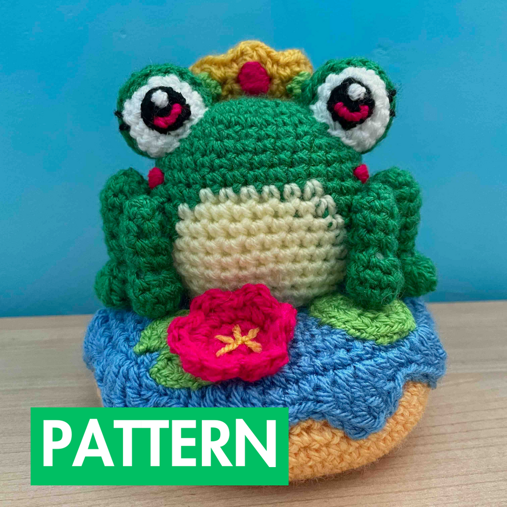 Princess Danielle The Donut Frog Amigurumi Pattern (PDF Download) – Laura's Crafted Collectibles
